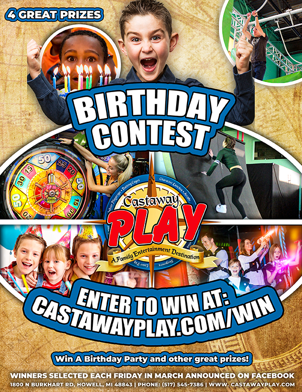 Castaway Play Win a Birthday Party | Castaway Play Cafe